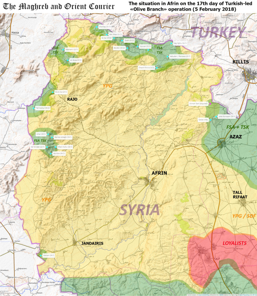 URGENT / ARAB WORLD MAPS (SYRIA) – Afrin: first results after 16 days ...